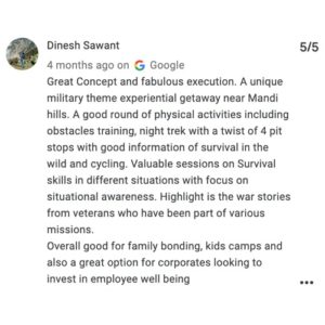 Camp Vama – Military Themed Experiential Getaway